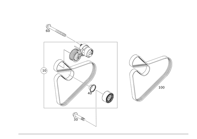 2812000170 - Parts Kit, Tens Pulley 2009-2010 Smart Fortwo | Mercedes ...