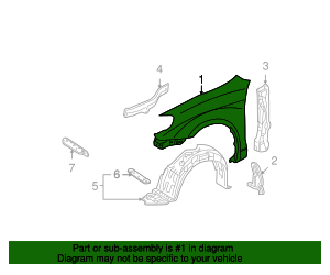 53802-02090 - Fender - 2003-2008 Toyota Matrix | OEM Genuine Toyota Parts