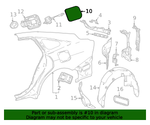 77350-62030 - Fuel Door 2021-2024 Toyota Mirai | North Park Toyota Parts