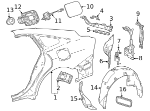 2021-2023 Toyota Mirai Fuel Door Latch 77030-62030 | Toyota Parts Center