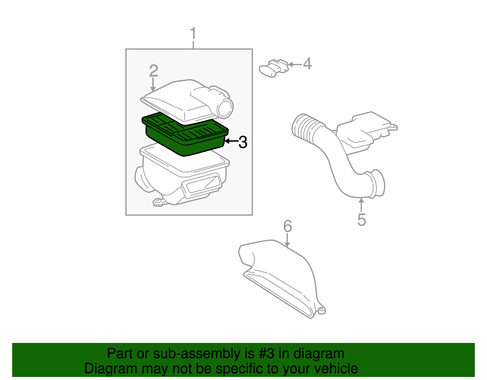 1998-2006 Lexus Filter Element 17801-50030 | OEM Parts Online