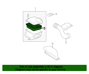 1998-2006 Lexus Filter Element 17801-50030 | OEM Parts Online