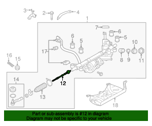 2008-2021 Subaru Inner Tie Rod 34160XA010 | Subaru Parts Store