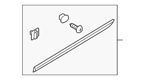 2015-2020 Hyundai Body Side Molding 87712-B1000 | QuirkParts