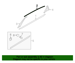 2015-2020 Hyundai Door Reveal Molding 83860-B1010 | AutoNationParts.com