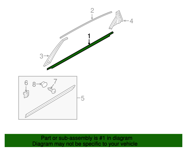 2015-2020 Hyundai Belt Molding 83220-B1010 | OEM Parts Online