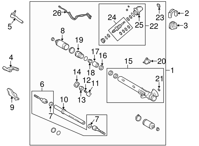 1998-2007 Lexus LX470 Rack and Pinion Bellows 45535-60010 | AutoNation ...