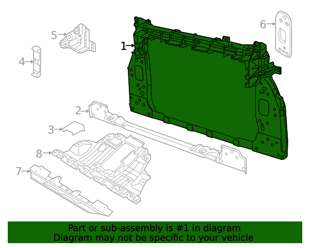 2019-2022 Jeep Renegade Radiator Support 68507652aa | TascaParts.com