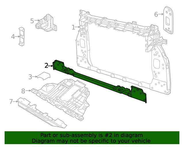 2015-2018 Jeep Renegade Lower Tie Bar 68256114AA | TascaParts.com