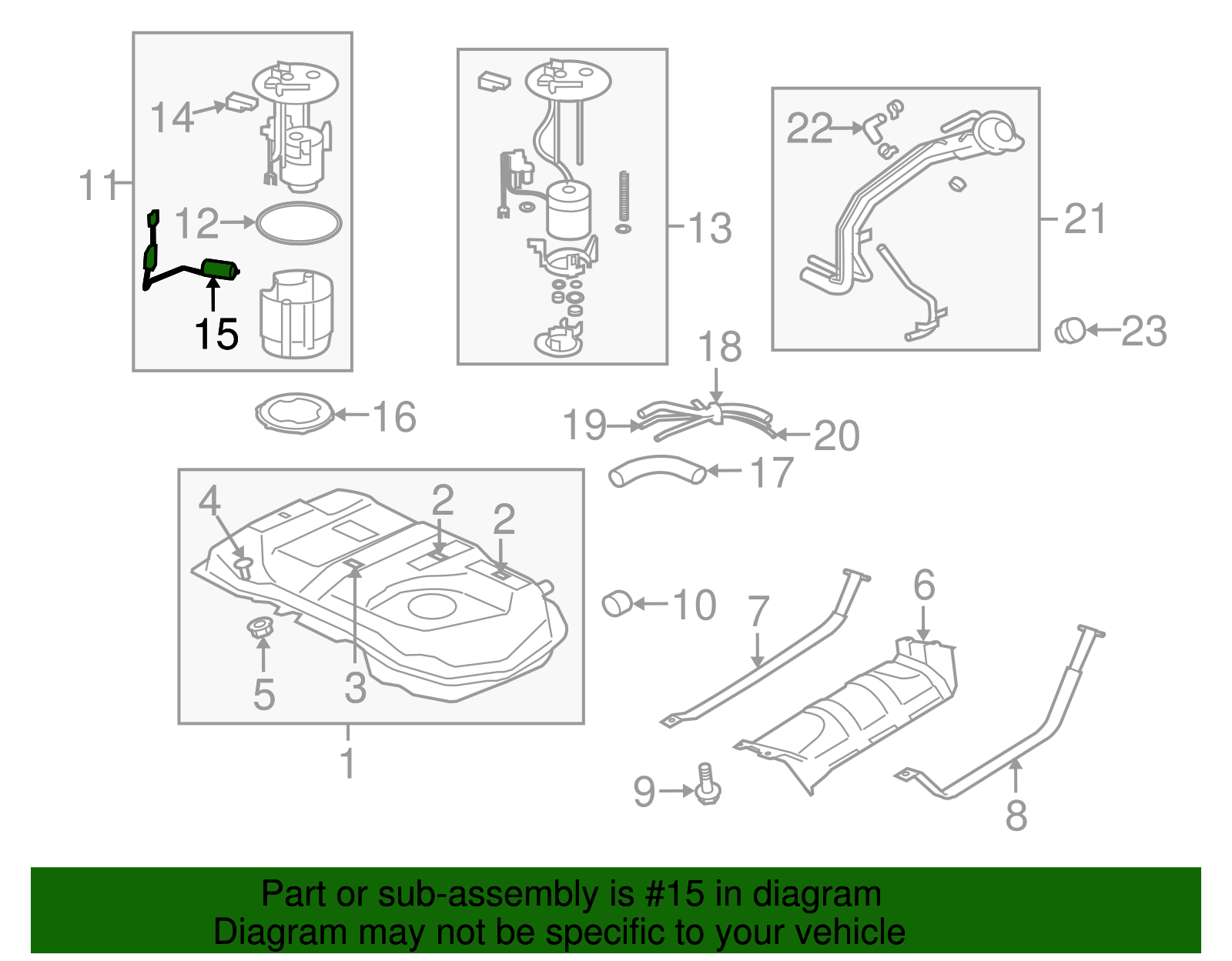 2007-2019 Mitsubishi Fuel Gauge Sending Unit 1718A051 | Mitsubishi ...