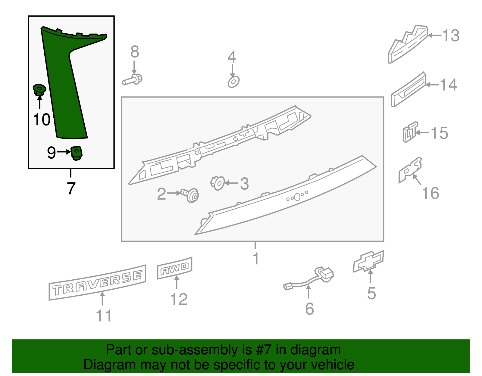 2018-2024 Chevrolet Applique 86799299 GM | GMPartsDirect.com
