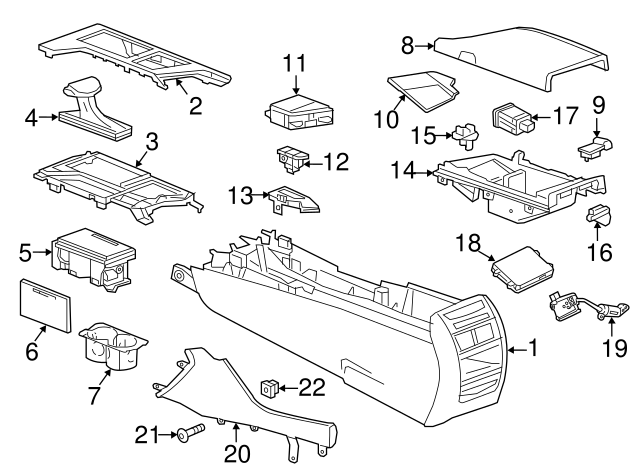 2019-2020 Cadillac CT6 Cup Holder Lid 84616179 | GM Parts Center