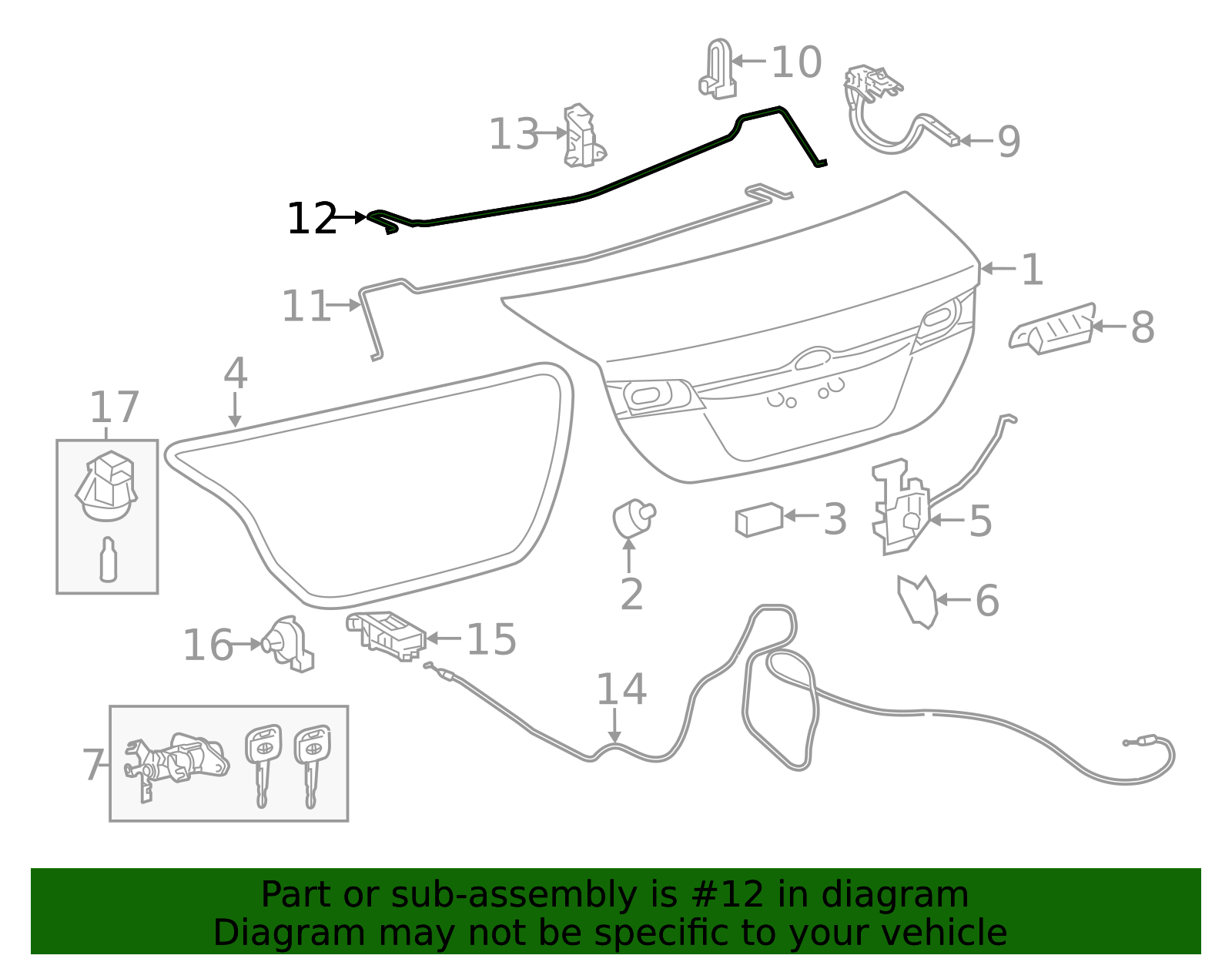 2012-2014 Toyota Camry Torsion Bar 64532-06252 | Retail Performance ...