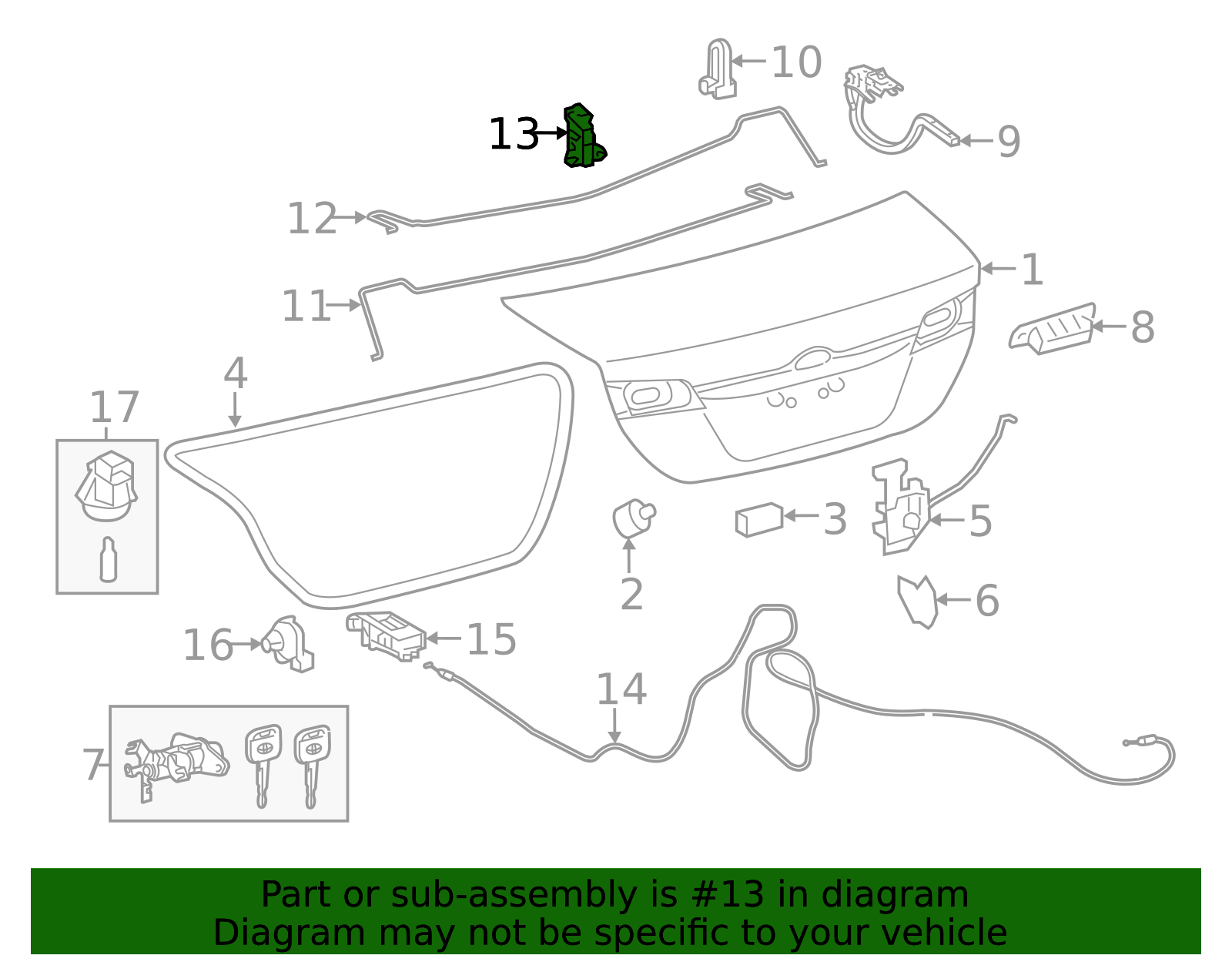 2012-2014 Toyota Torsion Bar Support 64127-06061 | Toyota Parts Center