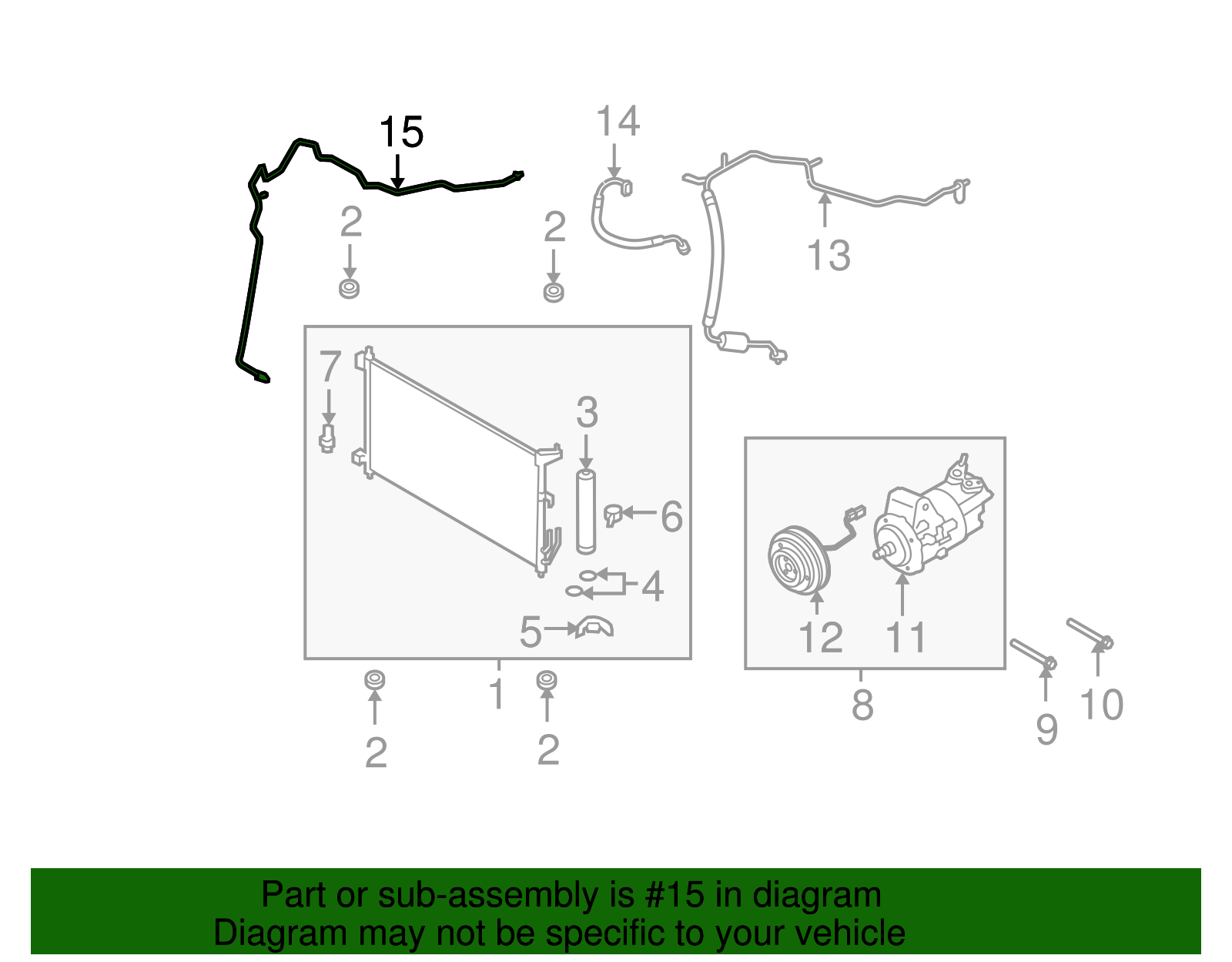 92440-EL000 - Cooler Line - 2007-2012 Nissan Versa | Nissan OEM Parts ...
