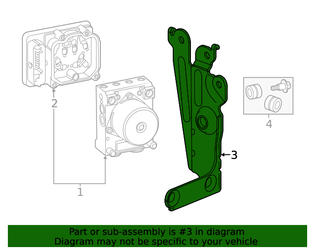 2024 GM ABS Modulator Bracket 86507069 GM | GMPartsDirect.com