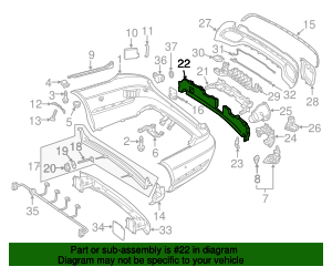 212-885-25-37 - Bumper Impact Absorber 2014-2016 Mercedes-Benz ...