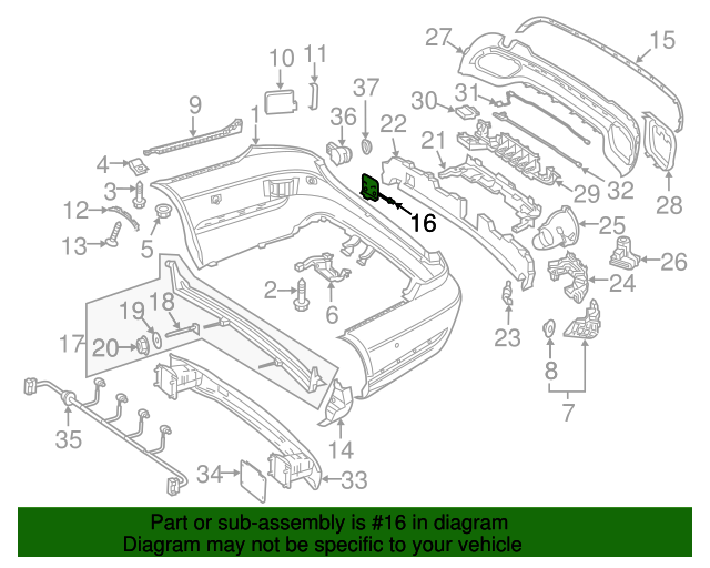 212-880-08-05-9999 - Tow Eye Cap 2014-2016 Mercedes-Benz E 63 AMG® S ...