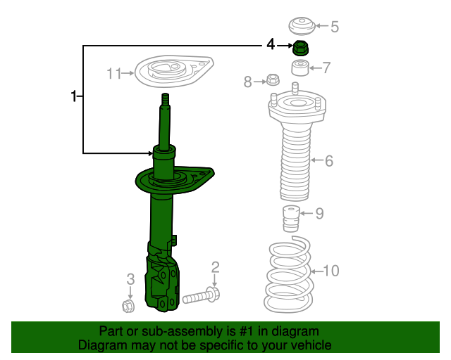 2016-2018 Lexus Strut 48530-8Z035 | OEM Parts Online