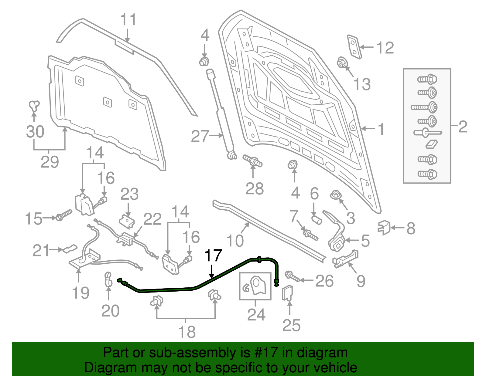 4M1-823-535-C - High-Quality Hood Release Cable for 2017-2024 Audi ...