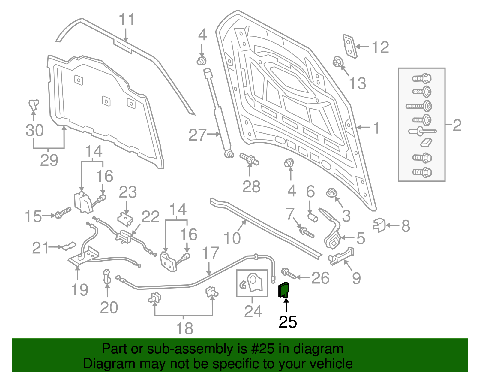 2017-2023 Audi Release Handle Bracket 4M1-823-633-C-9B9 | OEM Parts Online