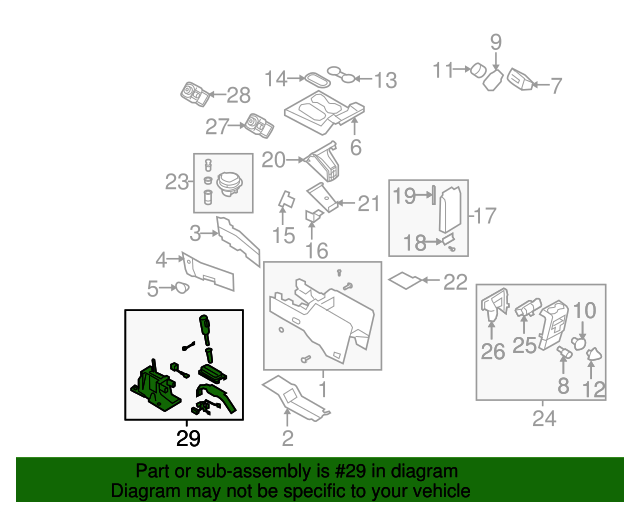 2006-2010 Ford Gear Shift Assembly 9L2Z-7210-AB | OEM Parts Online