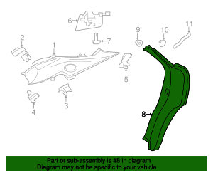 Jaguar OEM Inner Finish Panel Part# T4A13632 | OEM Vehicle Parts