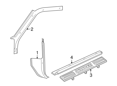 Interior Trim - Pillars for 2003 Ford Explorer Sport | Direct Factory Parts