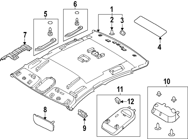 2023-2024 Hyundai Ioniq 6 Dome Lamp 92850-GI010-YFE | OEM Parts Online
