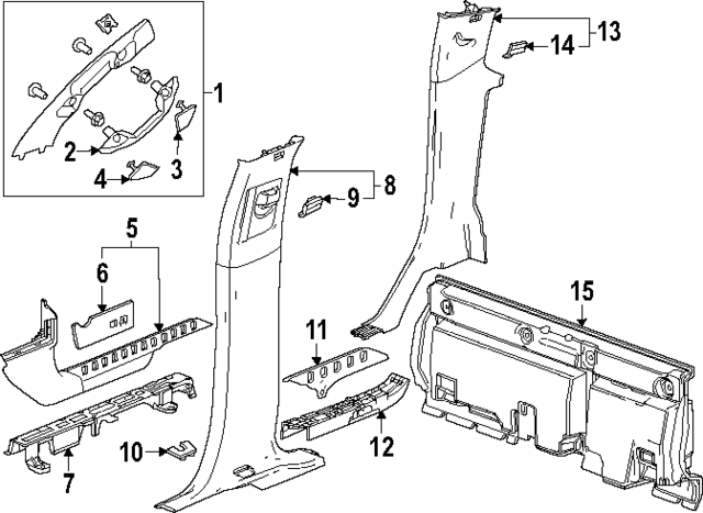 2023-2024 GM Door Sill Plate Bracket 84721437 GM | GMPartsDirect.com