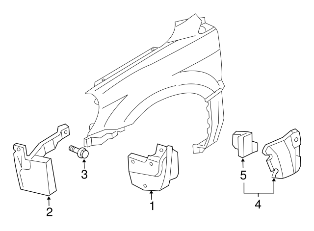 2006-2008 Honda Pilot Reinforcement, L Front Splash Guard 74460-S9V-A00 ...