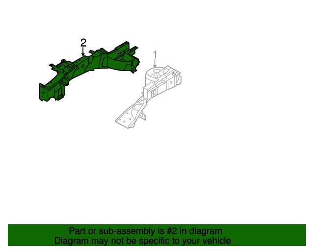 2011-2013 Kia Sorento Side Member Assembly - Driver's Side (LH) 64601 ...