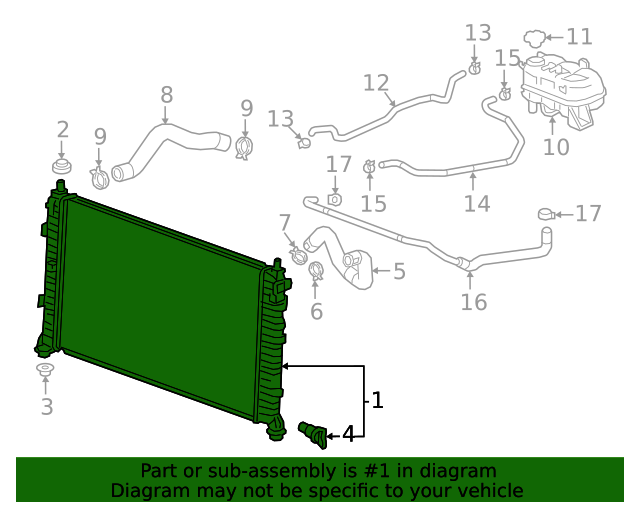 2021-2024 GM Engine Radiator 85575817 | OEM Parts Online