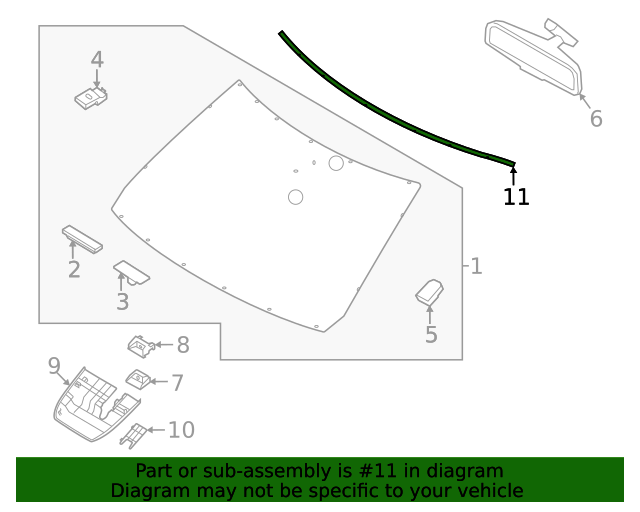 86120-R0000 - Upper Molding 2022-2023 Kia Carnival | Kia.Parts Store
