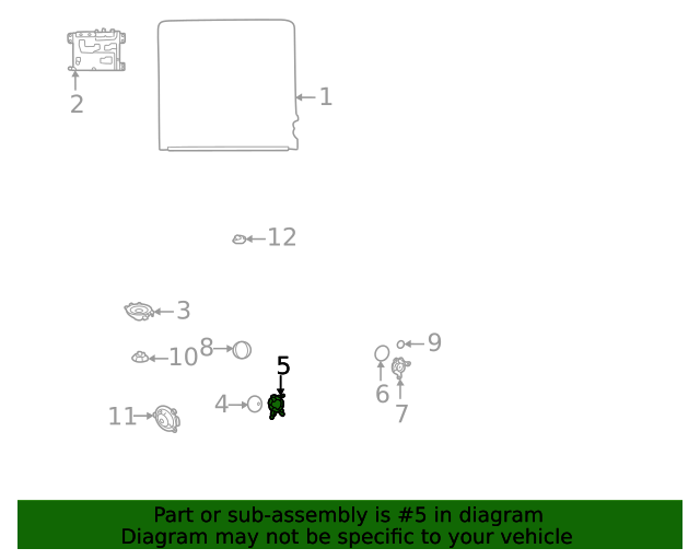 223-545-17-02 - Front Dr Speaker Bracket 2021-2023 Mercedes-Benz ...