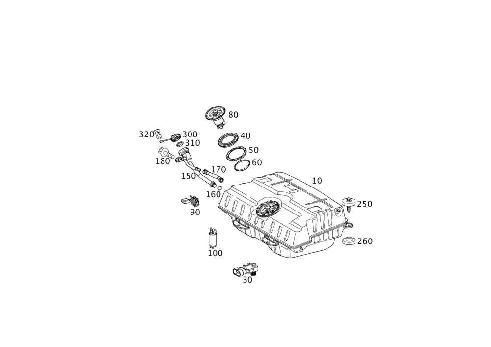 197-470-07-01 - Fuel Tank 2014 Mercedes-Benz SLS AMG | Mercedes-Benz ...