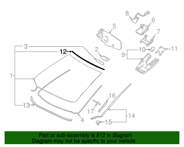 2018-2021 Toyota C-HR Upper Molding 75533-F4010 | OEM Parts Online