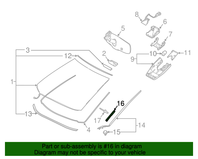 2018-2024 Toyota Side Molding Retainer 75545-0E080 | Toyota Parts Center