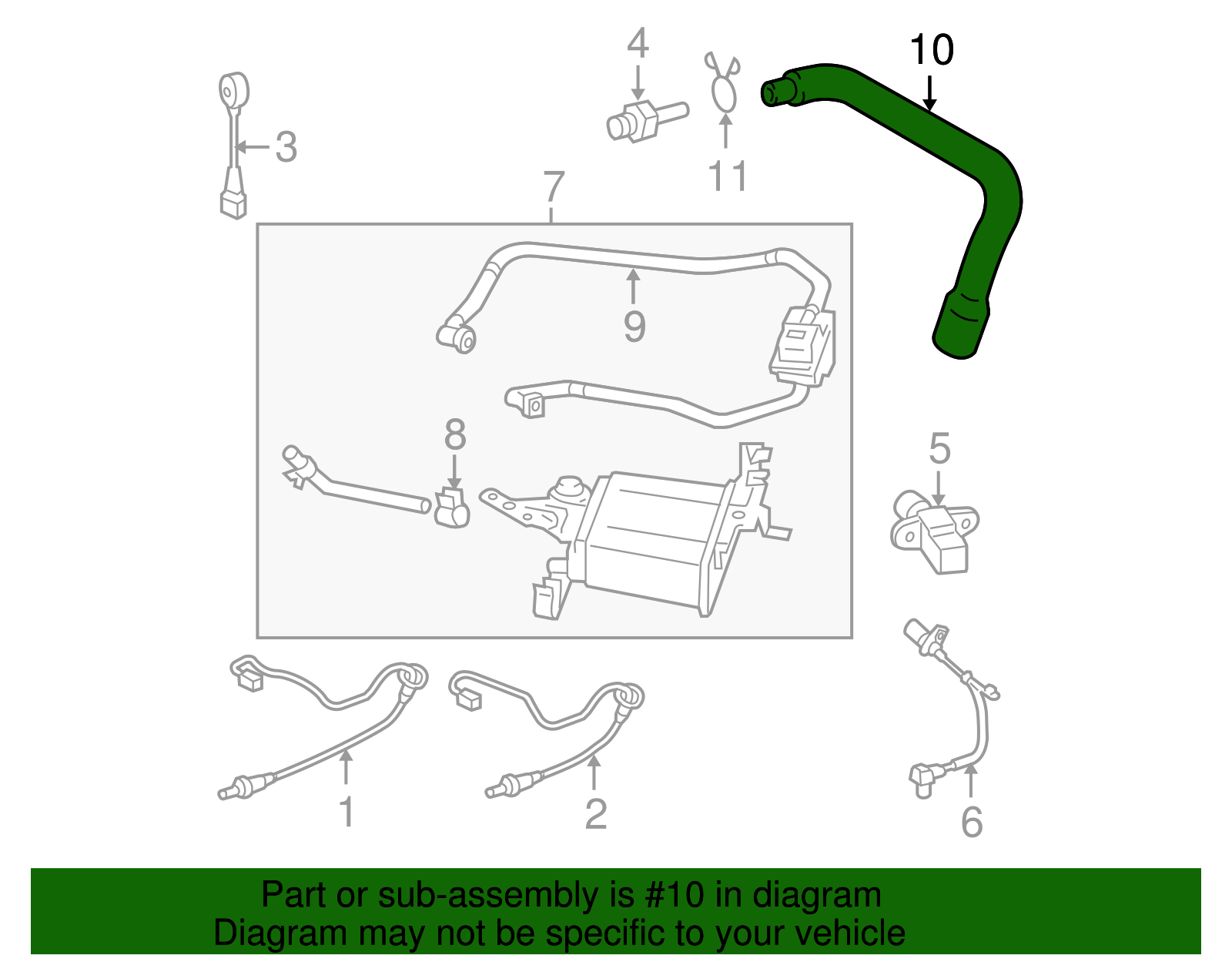 Genuine Toyota 1ZZFE PCV Hose 12262-22040 | Frontier Toyota