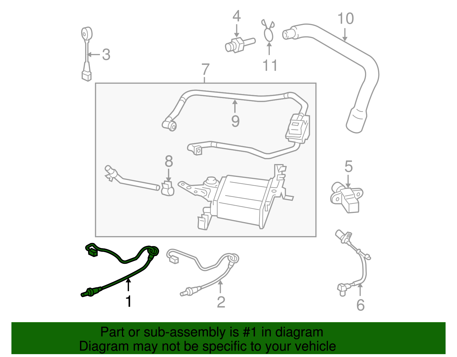 2004-2008 Toyota Oxygen Sensor 89467-12010 | Toyota Parts Center