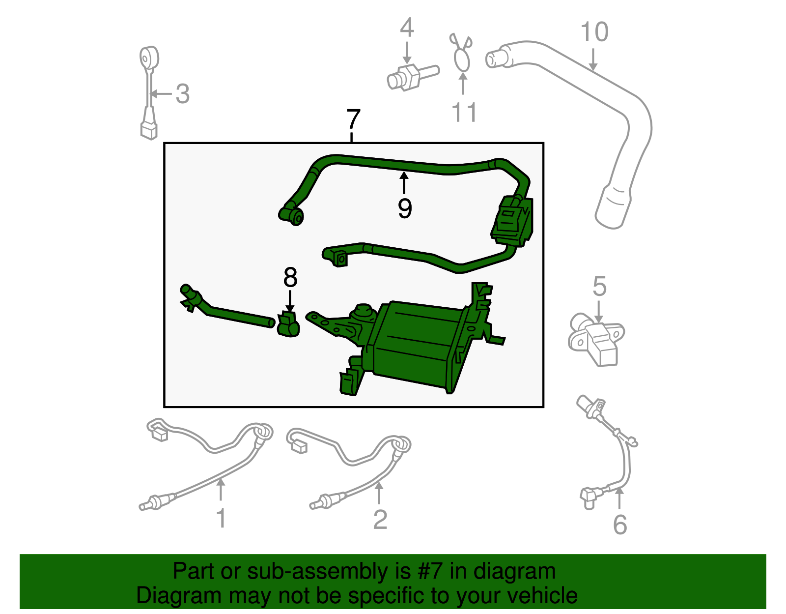 2005-2012 Toyota Charcoal Canister Assembly 77740-02130 | Toyota San ...