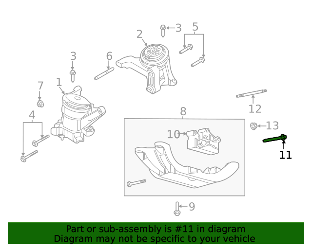2020-2021 Ford Trans Mount Bolt -W719431-S439 | TascaParts.com