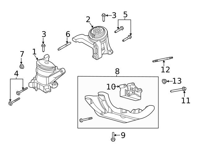 2020-2023 Ford Explorer Motor Mount L1MZ-6038-Q | QuirkParts