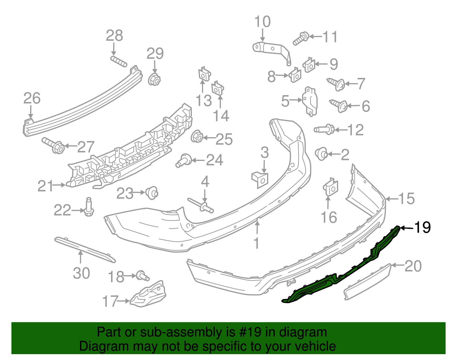 FB5Z-17K835-EPTM - Valance Panel 2016-2017 Ford | Big 3 Auto Parts