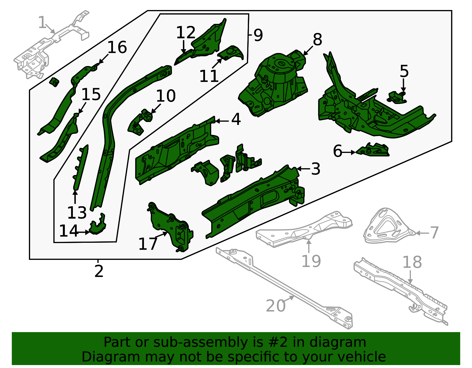 LX6Z-16054-Z - Apron/Rail Assembly 2021-2024 Ford | Ford Parts Direct