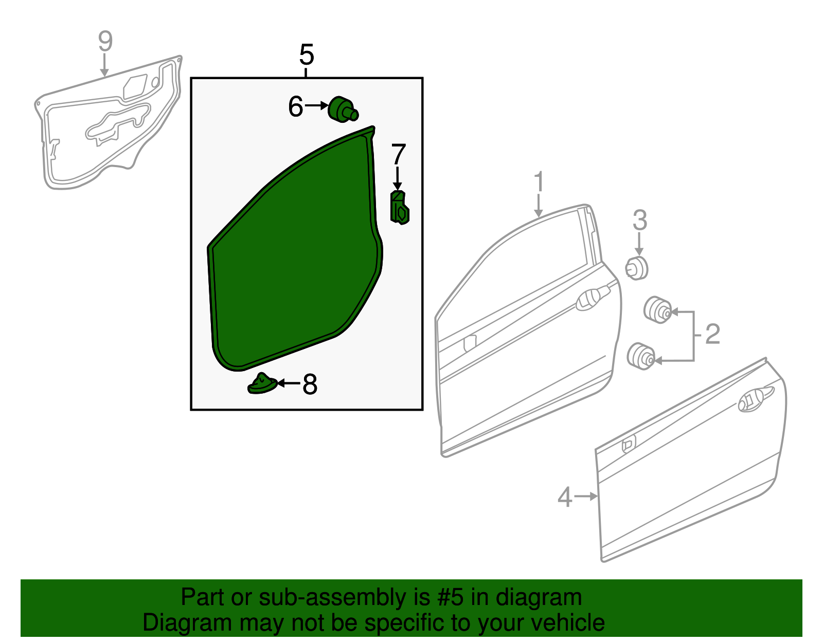 72350-TS8-A01 - 2012-2015 Honda Civic - Weatherstrip L Front Door ...