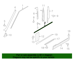 Genuine Belt Molding for 2013-2022 Land Rover Range Rover | Land Rover ...