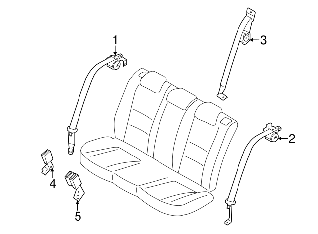 89850-G3500-TRY - Seat Belt Lap and Shoulder Belt 2017-2020 Hyundai ...