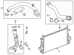 2011-2013 Buick Regal Intercooler Inlet Air Tube 13334019 GM ...