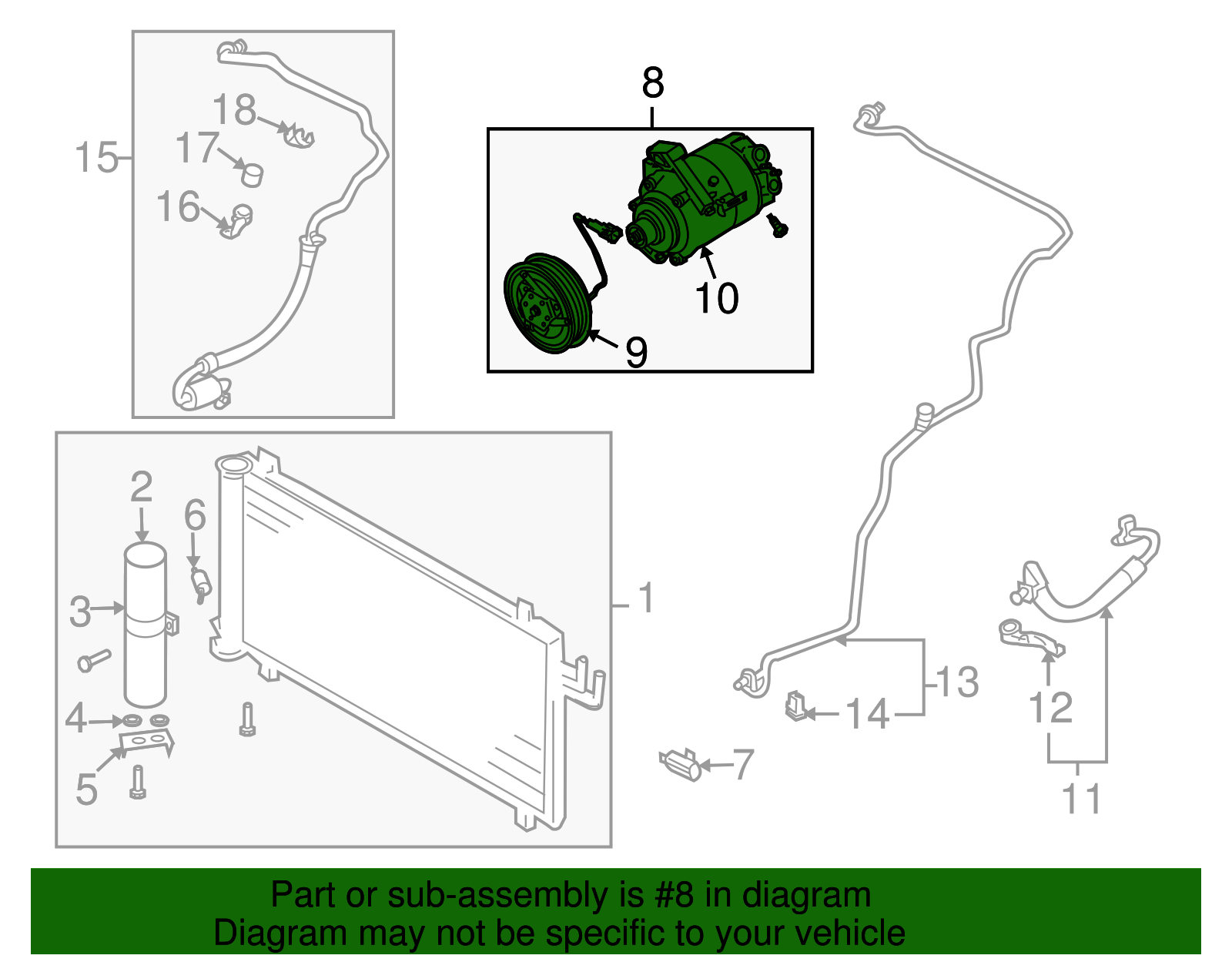 2007-2009 Nissan 350Z Compressor Assembly 92600-EV00A | TascaParts.com